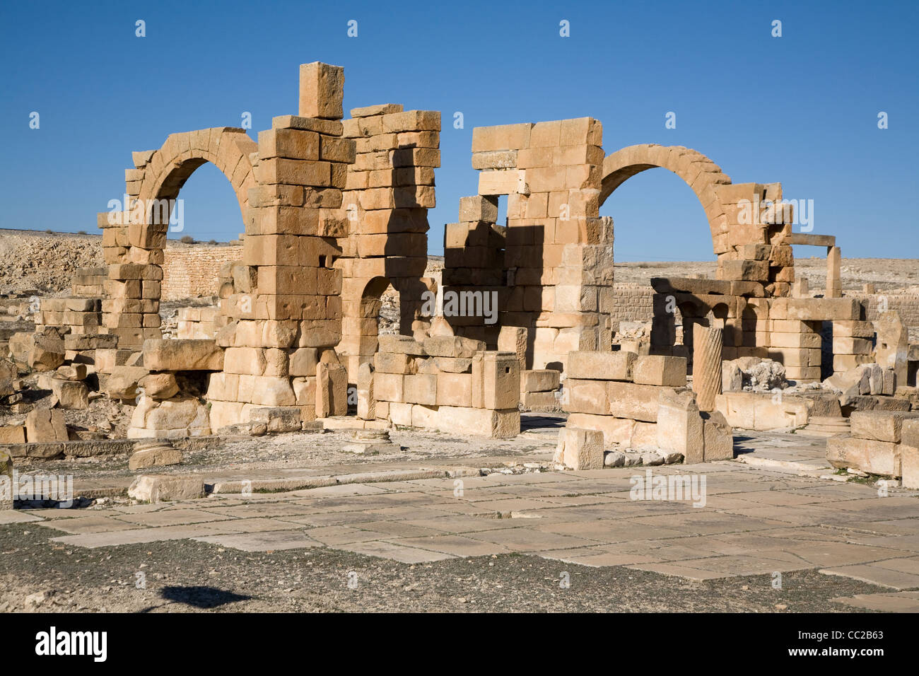 Ruins at Haidra, Tunisia Stock Photo - Alamy