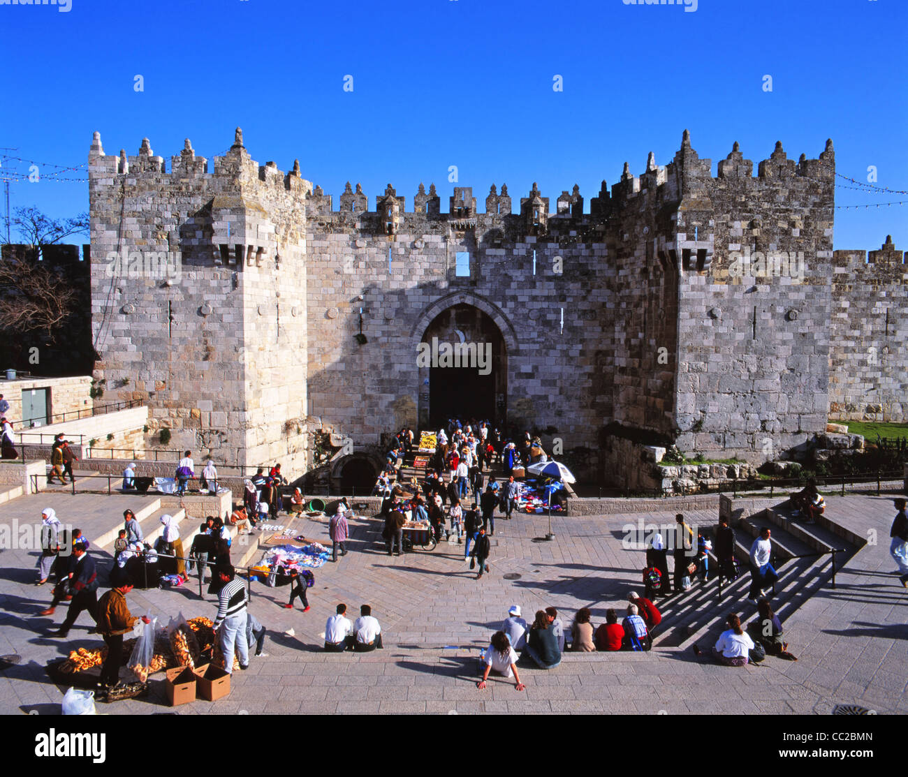 Damascus Gate & Arab Market, Jerusalem, Israel Stock Photo - Alamy