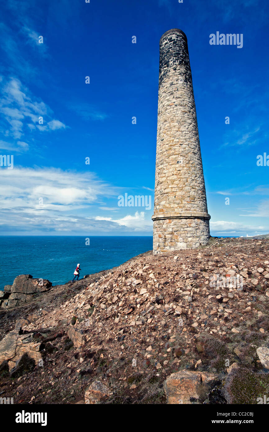 Tin mine chimney Stock Photo - Alamy