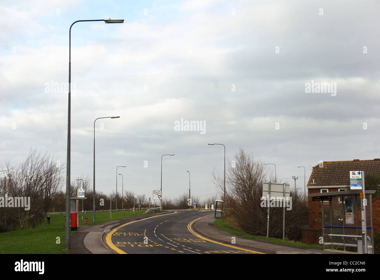 Modern British suburban road Stock Photo - Alamy