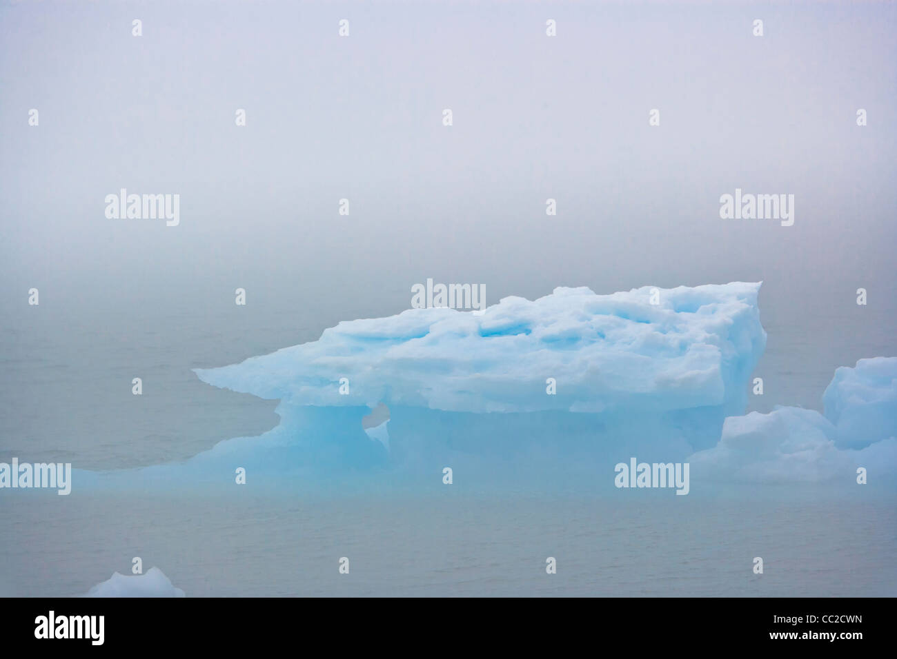 Pack ice, little iceberg in the fog Stock Photo - Alamy