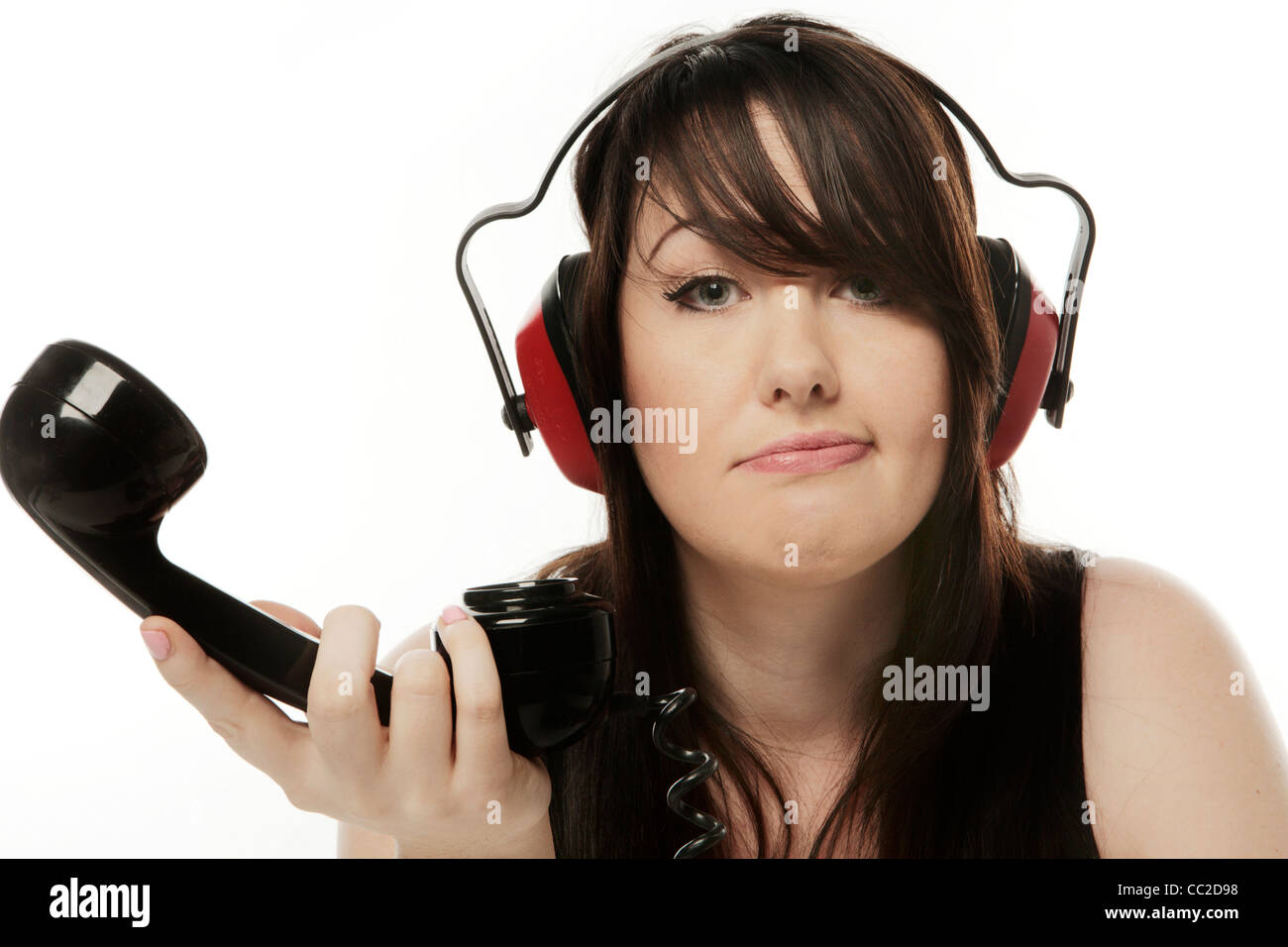 Landline woman ear hi-res stock photography and images - Alamy