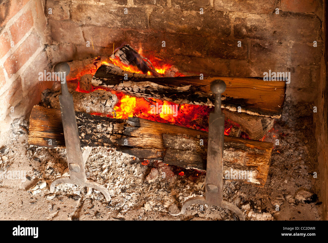 Brick fireplace hi-res stock photography and images - Alamy