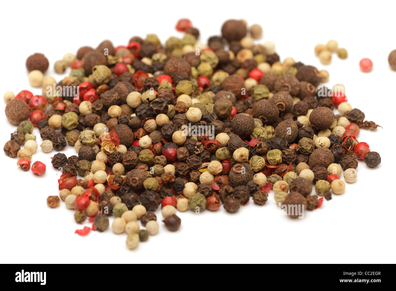 photo of multi-colored peppers on white background Stock Photo - Alamy