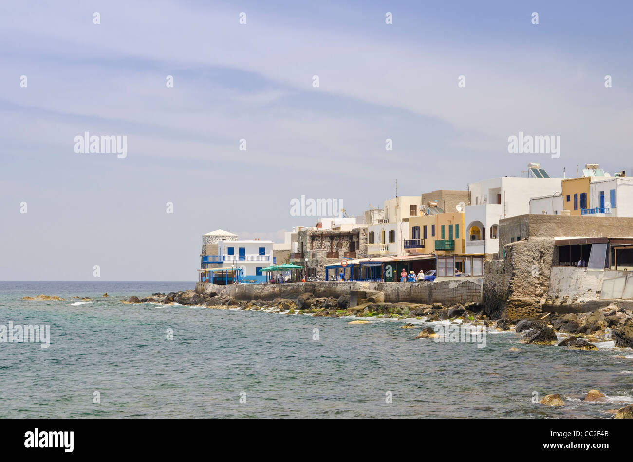 Mandraki town waterfront, Nisyros Island, Greece Stock Photo - Alamy