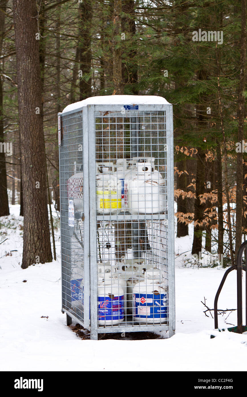 Propane gas tanks in Oka, Quebec, Canada Stock Photo - Alamy
