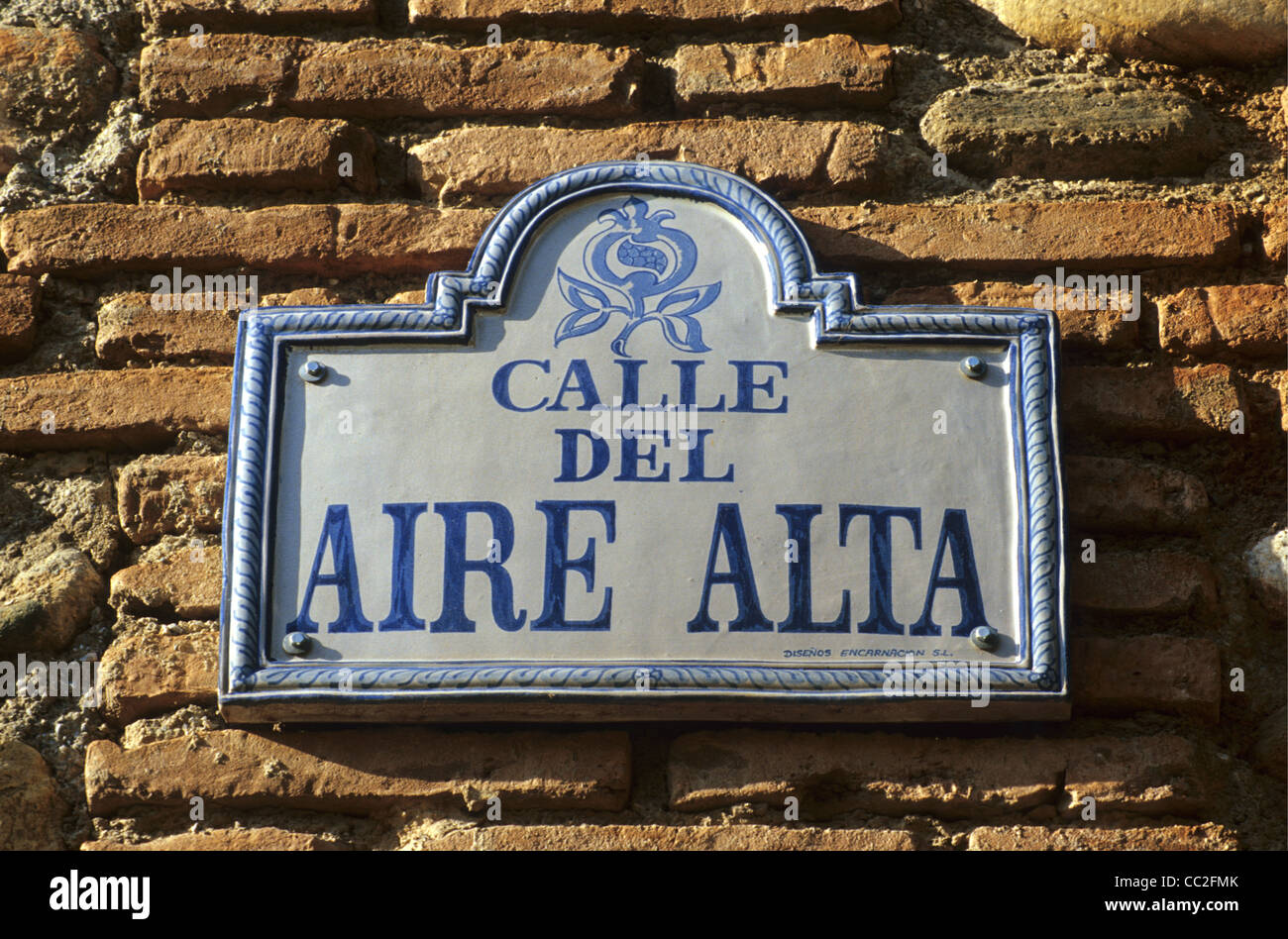 Street sign, Albayzin quarter, Granada, Spain Stock Photo - Alamy