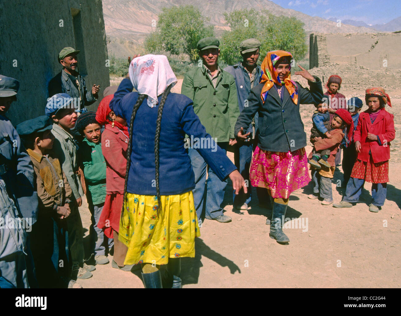 Tajik women dancing at Tajik wedding Tashkurgan Xinjiang China Stock ...