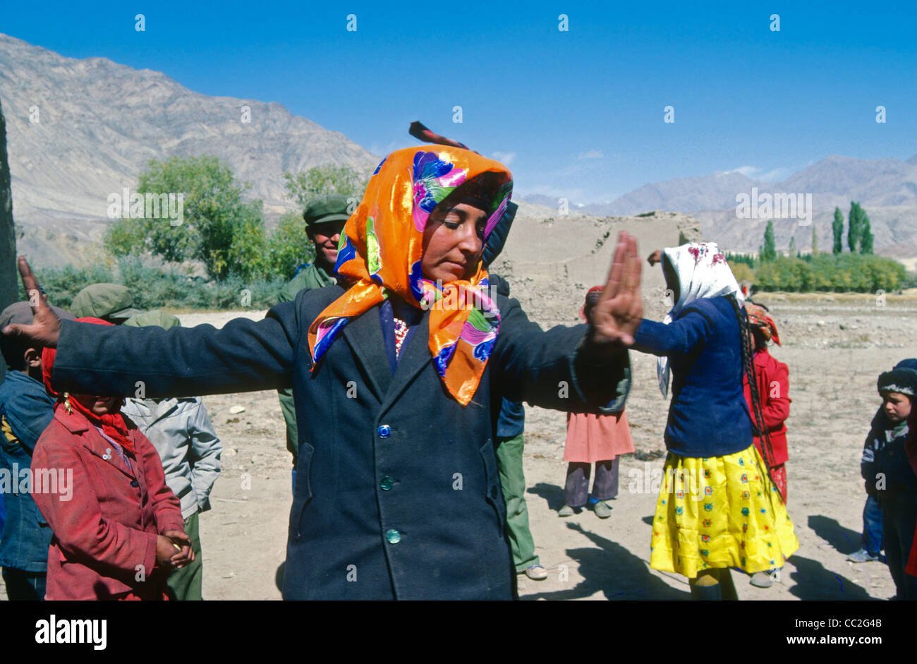 Tajik women dancing at Tajik wedding Tashkurgan Xinjiang China Stock ...