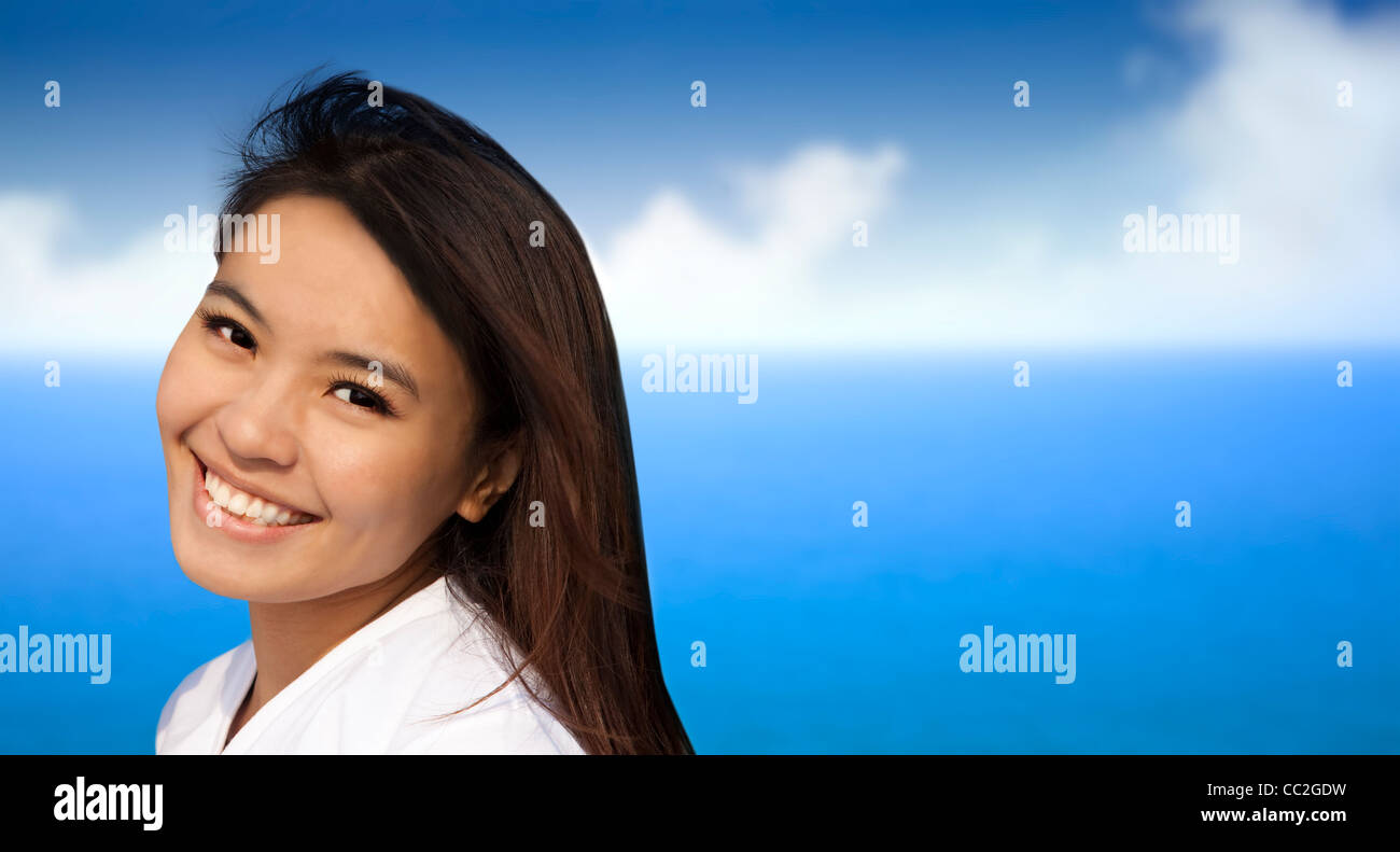 Blue ocean background hi-res stock photography and images - Alamy