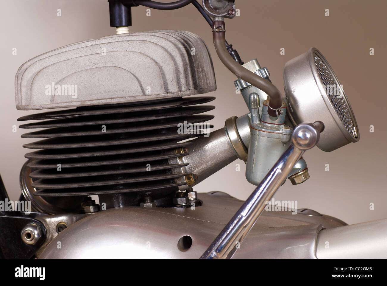 Single cylinder motorbike engine with air intake Stock Photo - Alamy