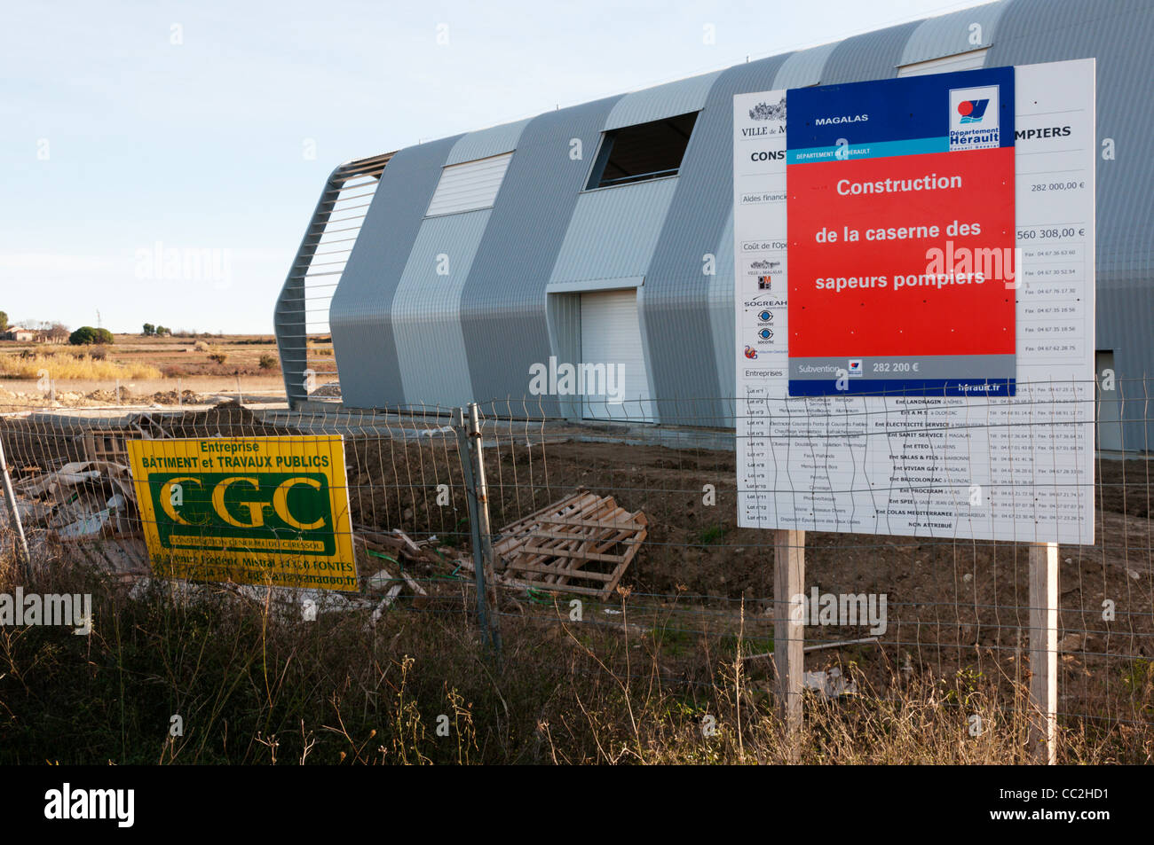 Construction of a new fire station between St Genies de Fontedit and ...
