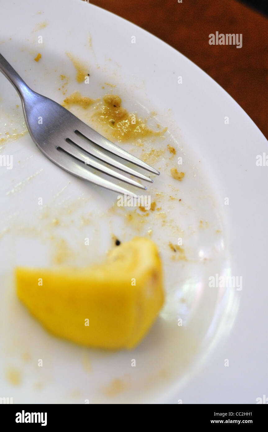 Empty plate after a good meal Stock Photo - Alamy