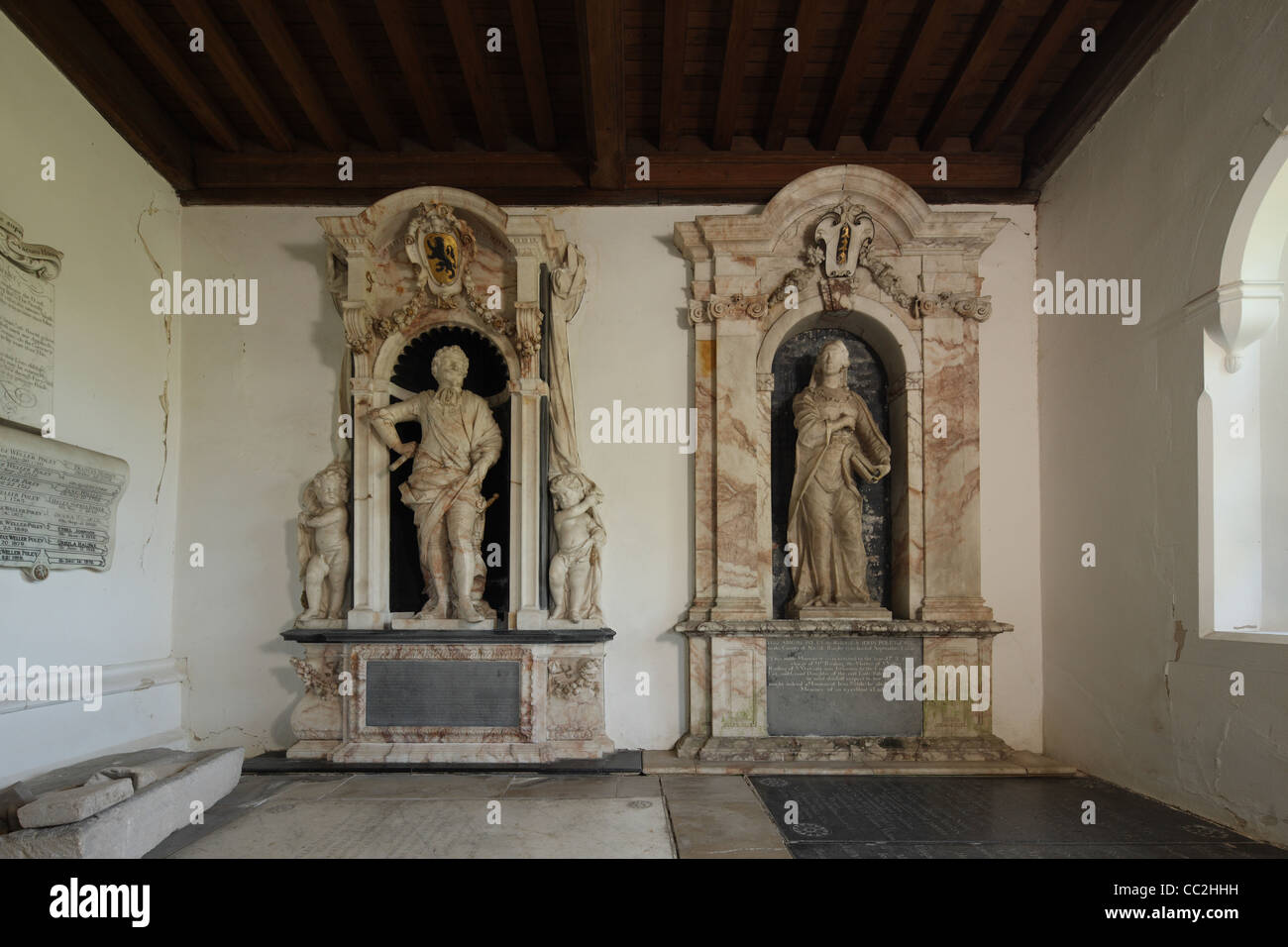 Monuments to John and Abigail Poley, Holy Trinity Church, Boxted ...