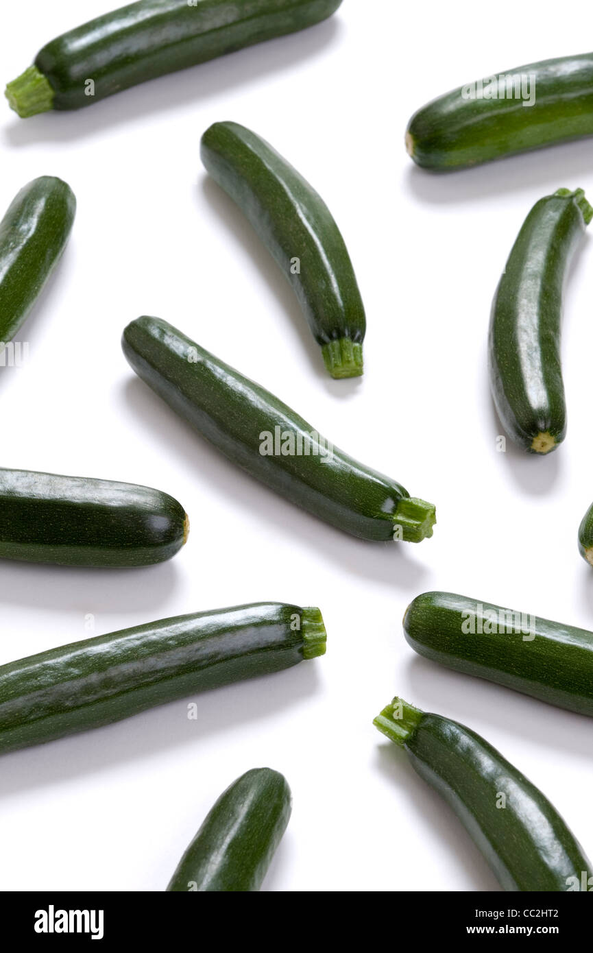 courgette or zucchini isolated on a white studio background Stock Photo ...
