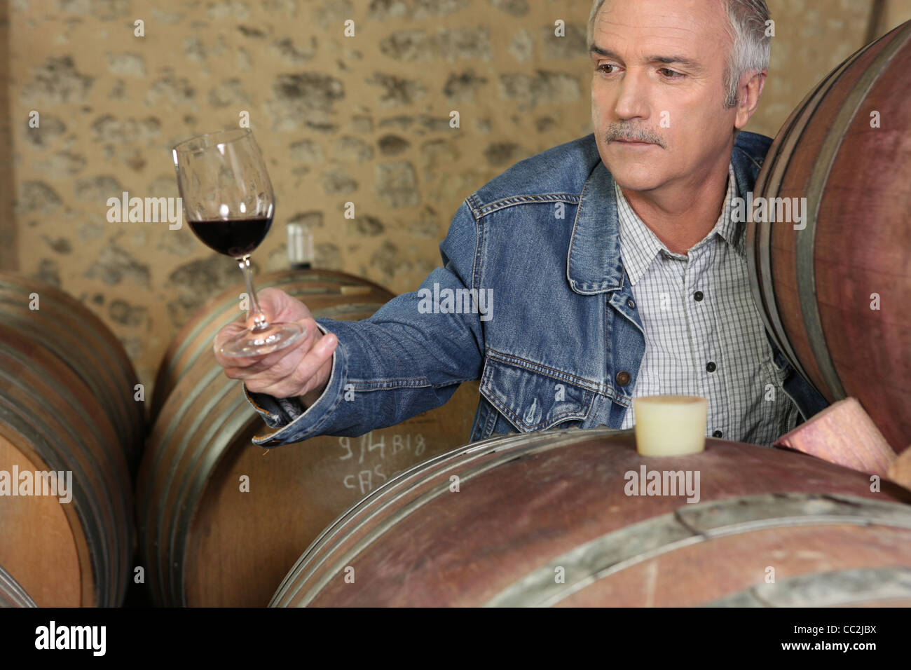 Man tasting wine Stock Photo - Alamy