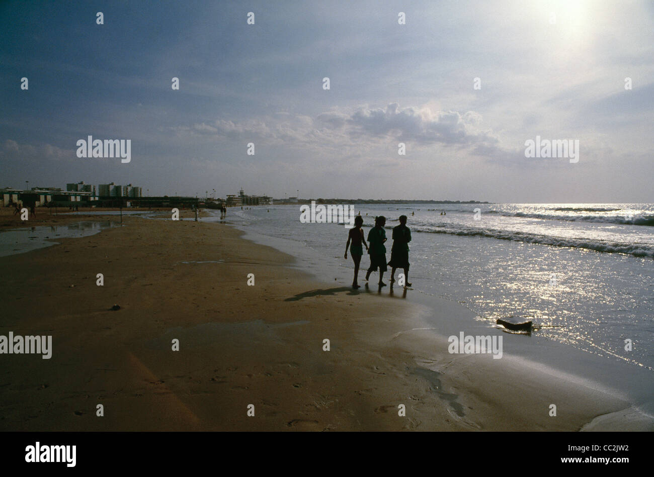 A beach popular with Libyans during the summer in in the Libyan capital ...