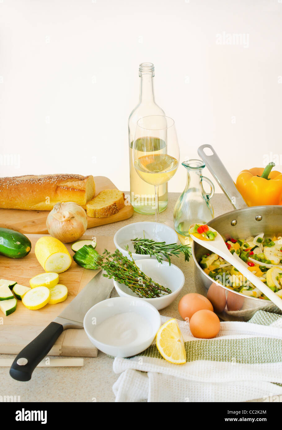 Ingredients and utensils, studio shot Stock Photo - Alamy