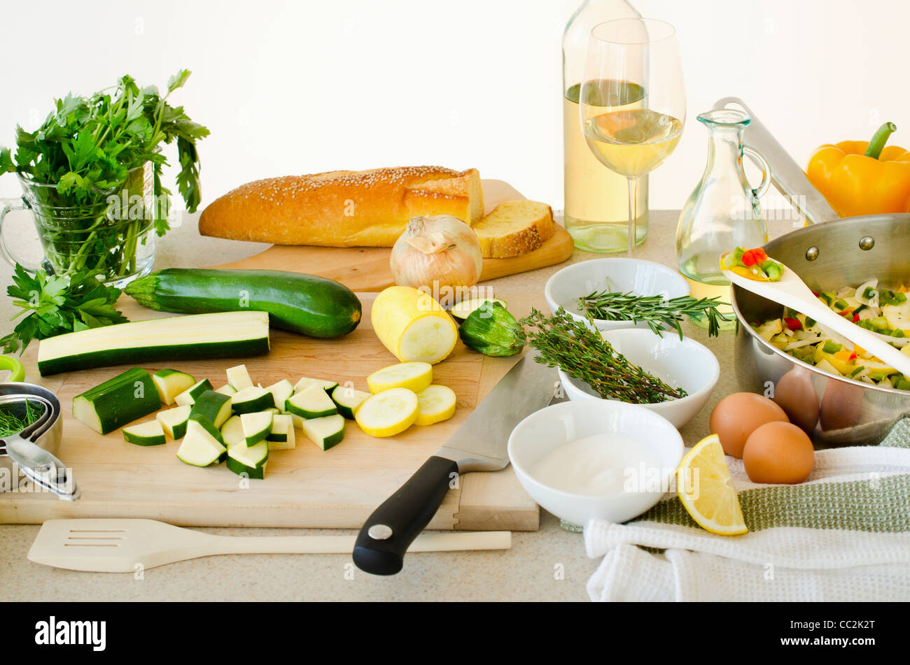 Ingredients and utensils, studio shot Stock Photo - Alamy