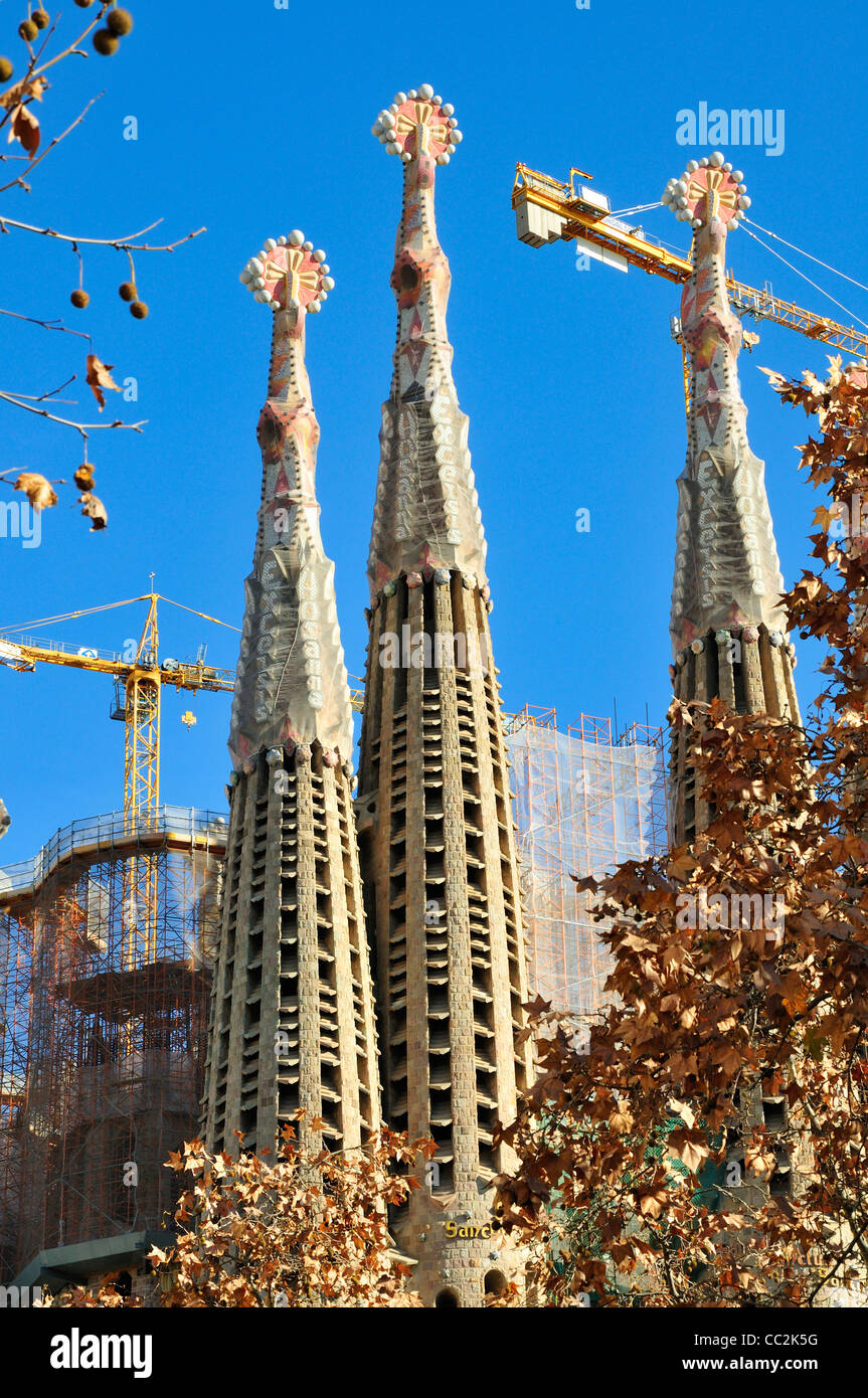 Barcelona, Spain. Temple de la Sagrada Familia (Antoni Gaudi; begun ...