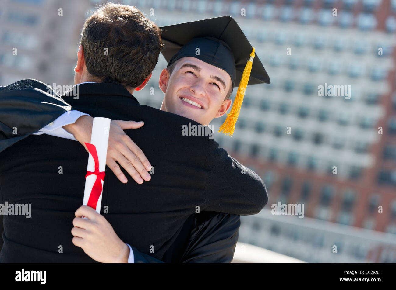 Usa graduation father and son hi-res stock photography and images - Alamy