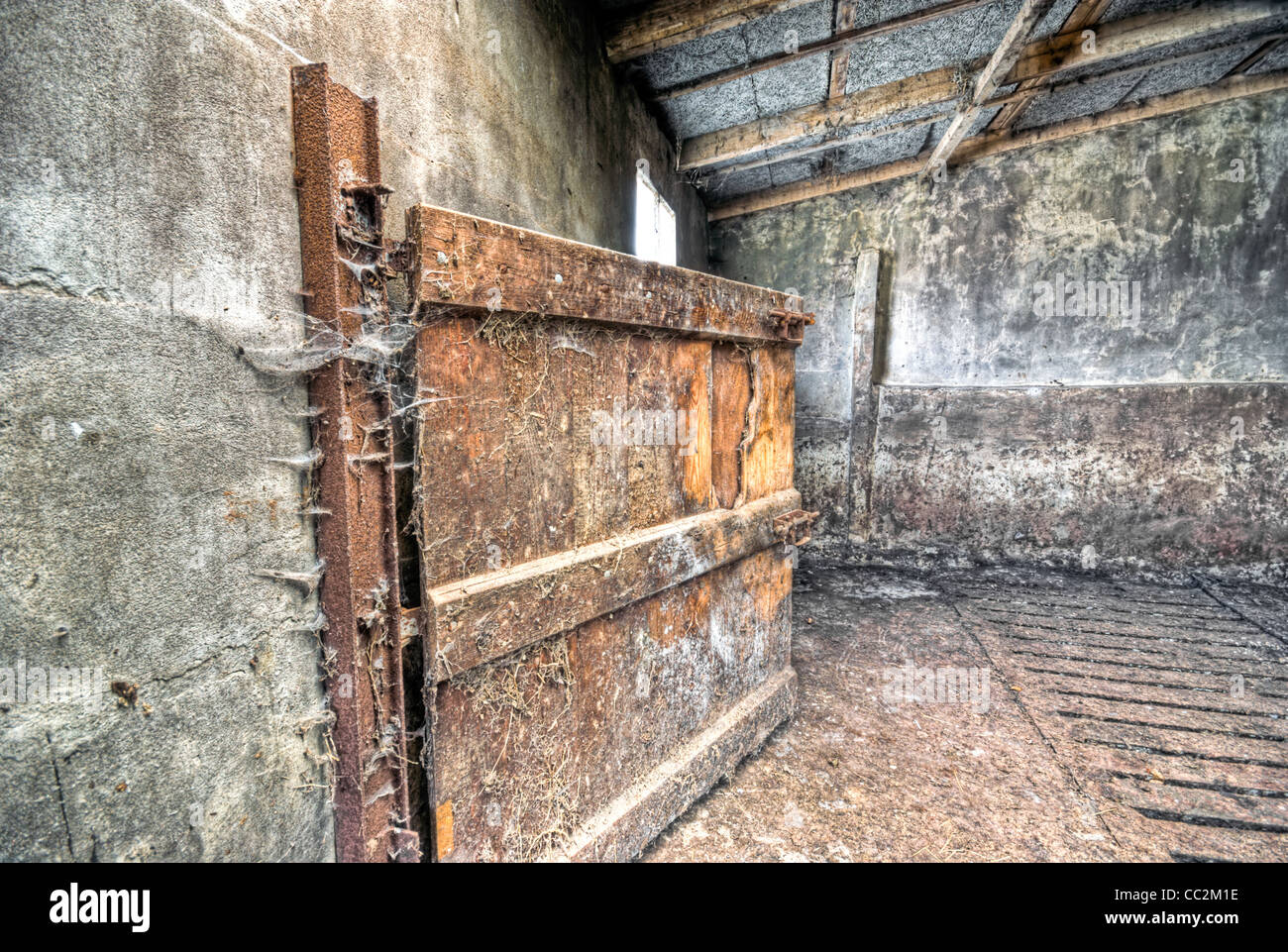 Interior of abandoned shed Stock Photo - Alamy