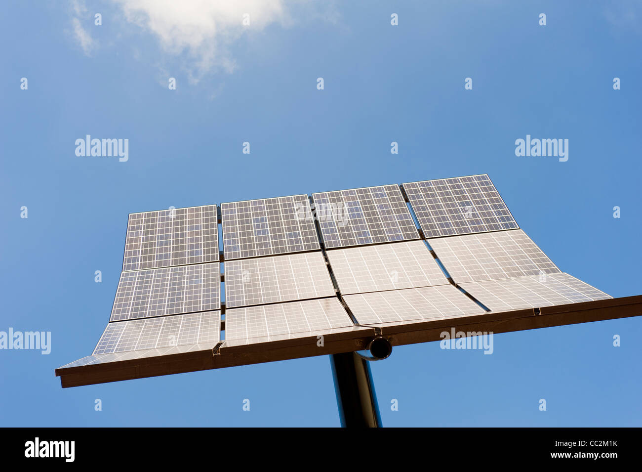 Big solar panel on pole Stock Photo - Alamy
