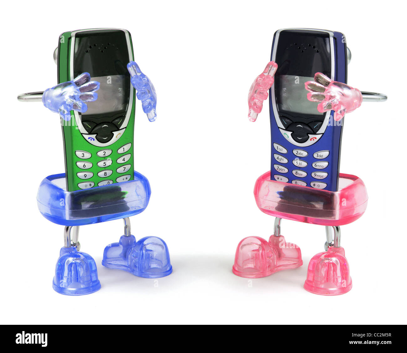 Mobile Phones on Holders Stock Photo - Alamy