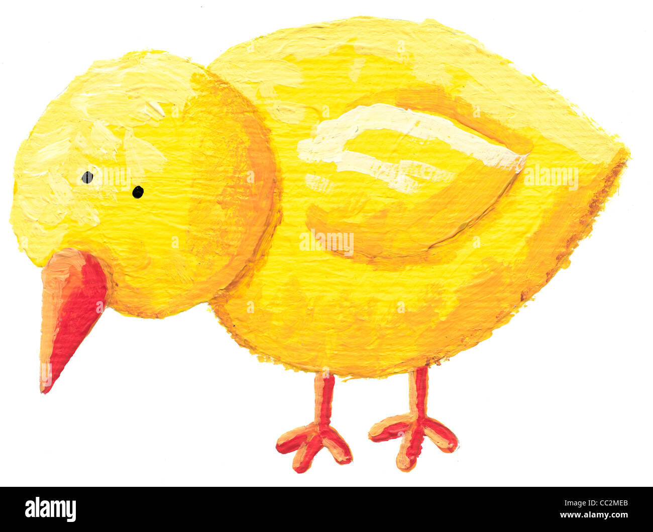 Illustration of cute yellow little chick Stock Photo - Alamy