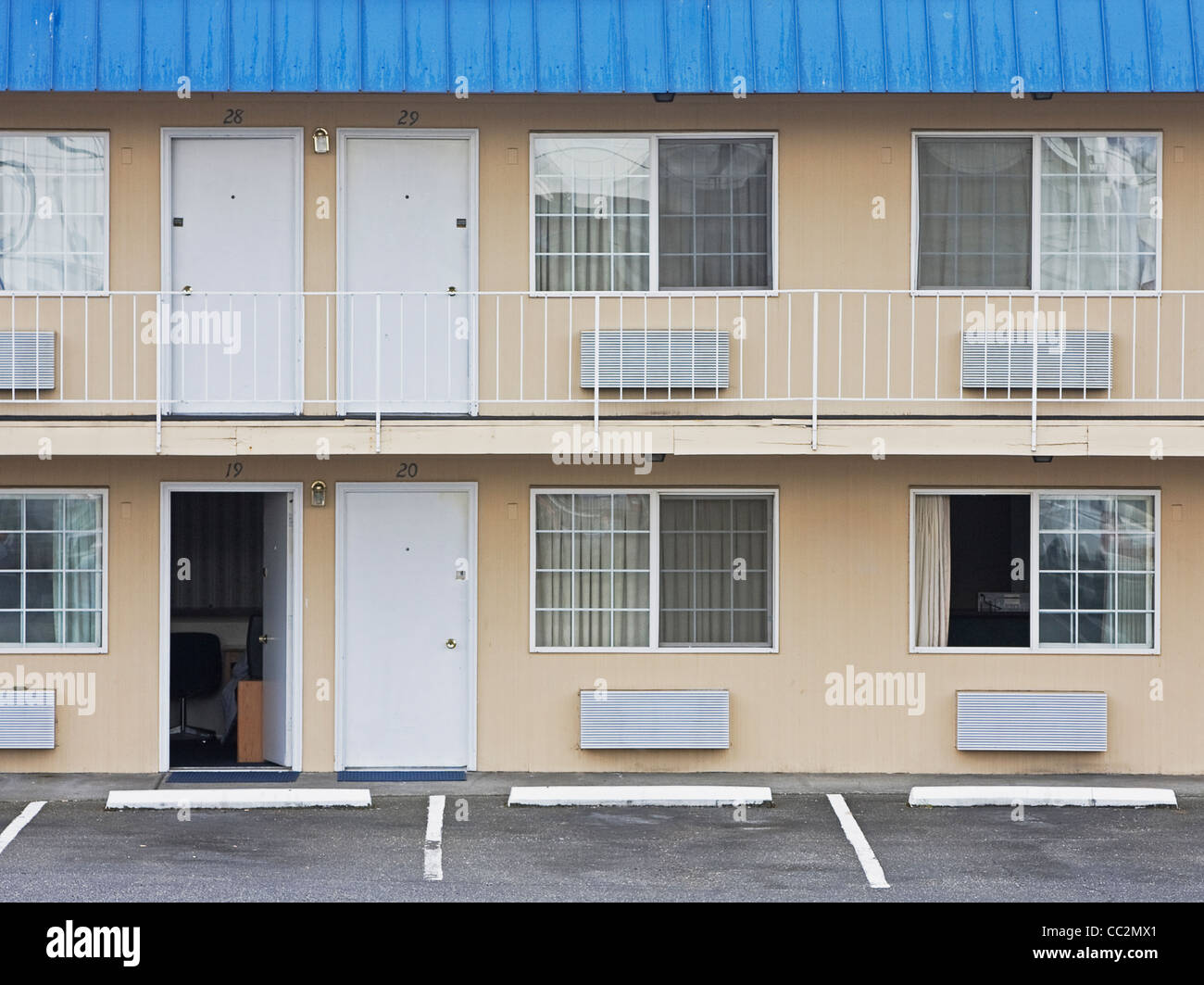 detail of front of motel Stock Photo - Alamy