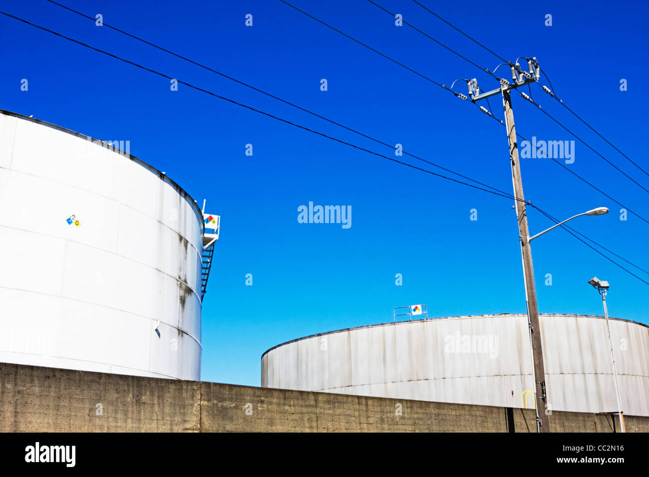 petroleum storage tanks Stock Photo - Alamy