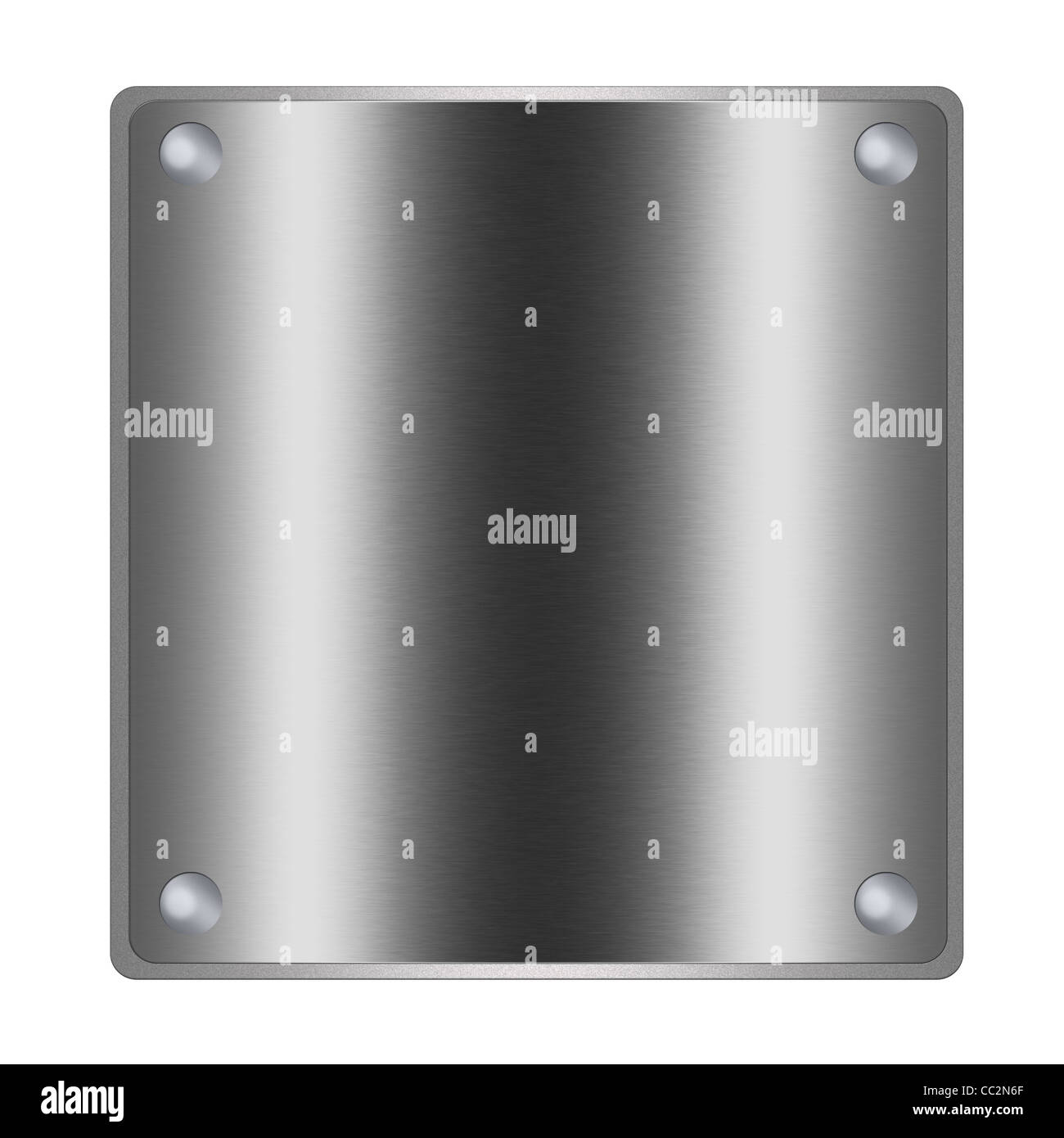 Chrome metal plate. empty illustration, texture, background to insert ...