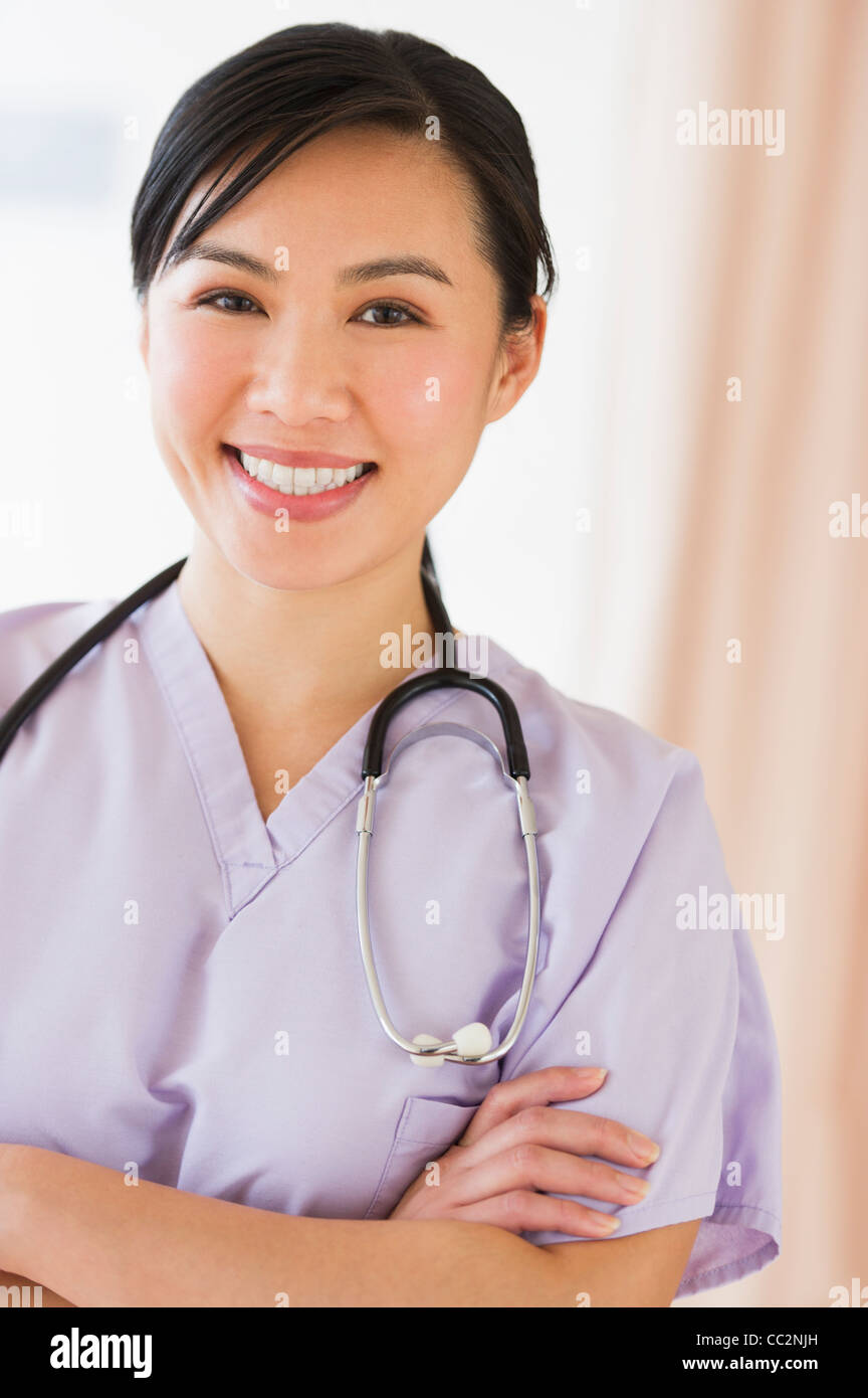 USA, New Jersey, Jersey City, Portrait of female doctor Stock Photo - Alamy