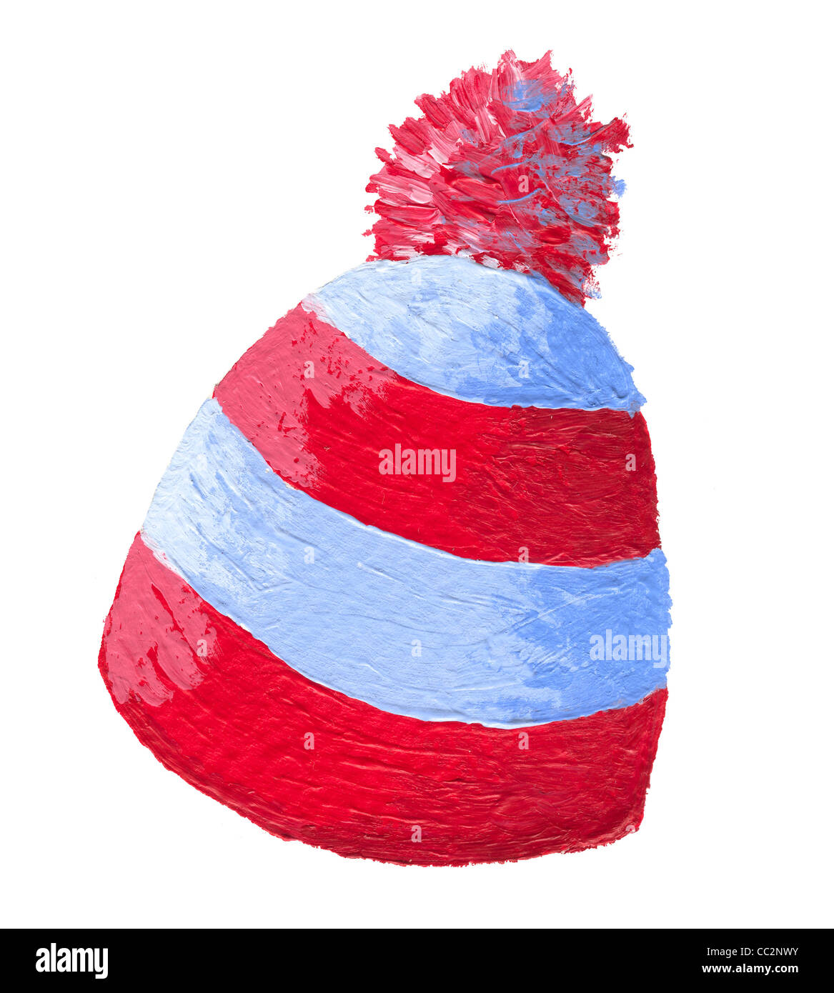 Illustration of colorful wool winter cap Stock Photo - Alamy