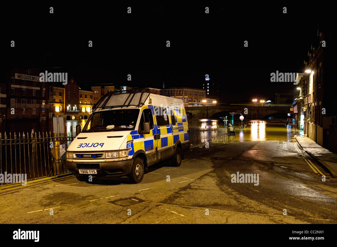 English British Police van parked in York city centre next to the ...