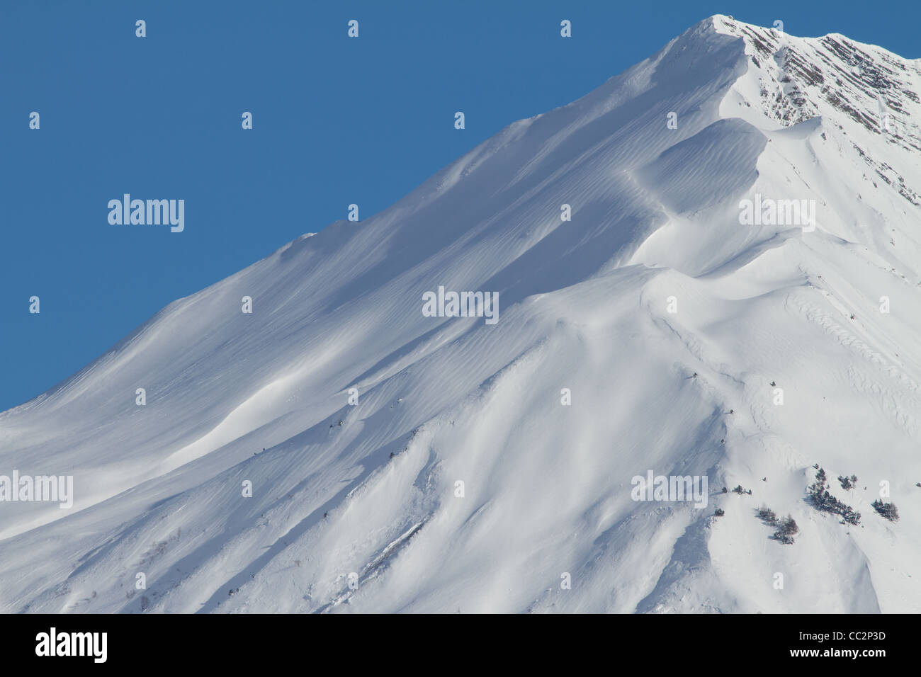 Simple snow mountain, france Stock Photo - Alamy