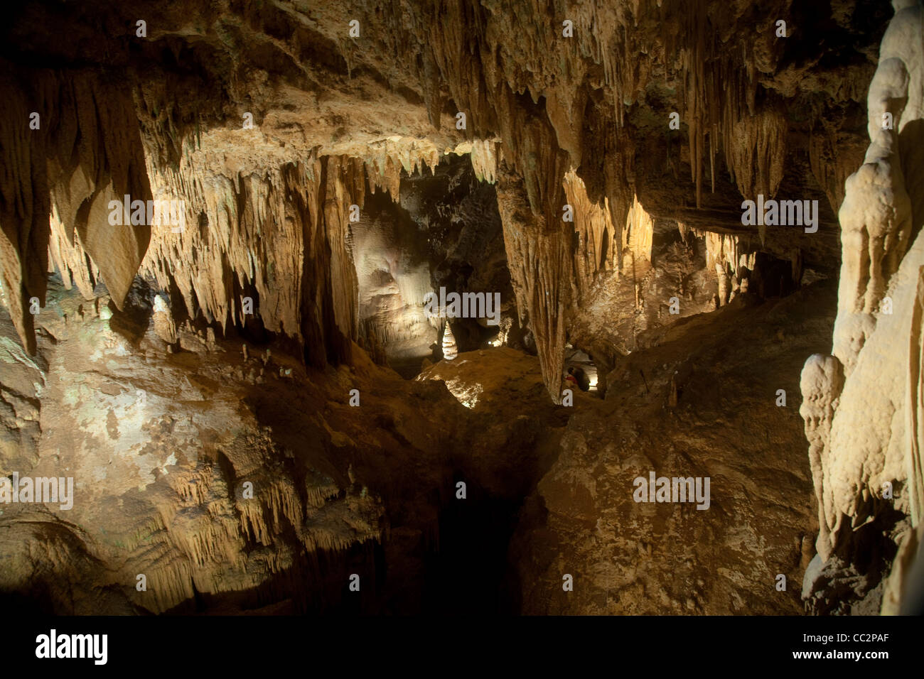 A cave with Stalagmites and stalactites Stock Photo - Alamy