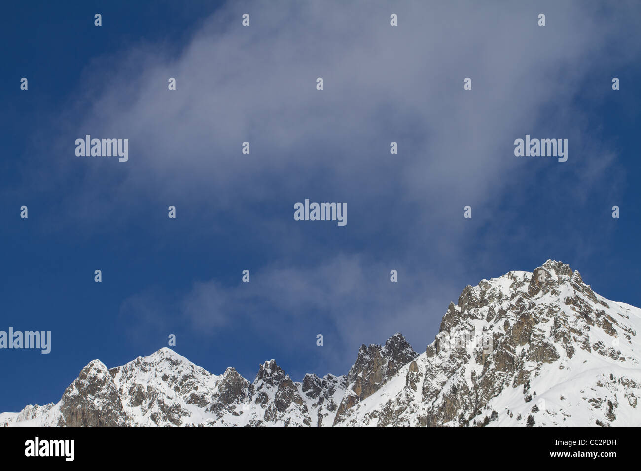 Simple snow mountain, france Stock Photo - Alamy