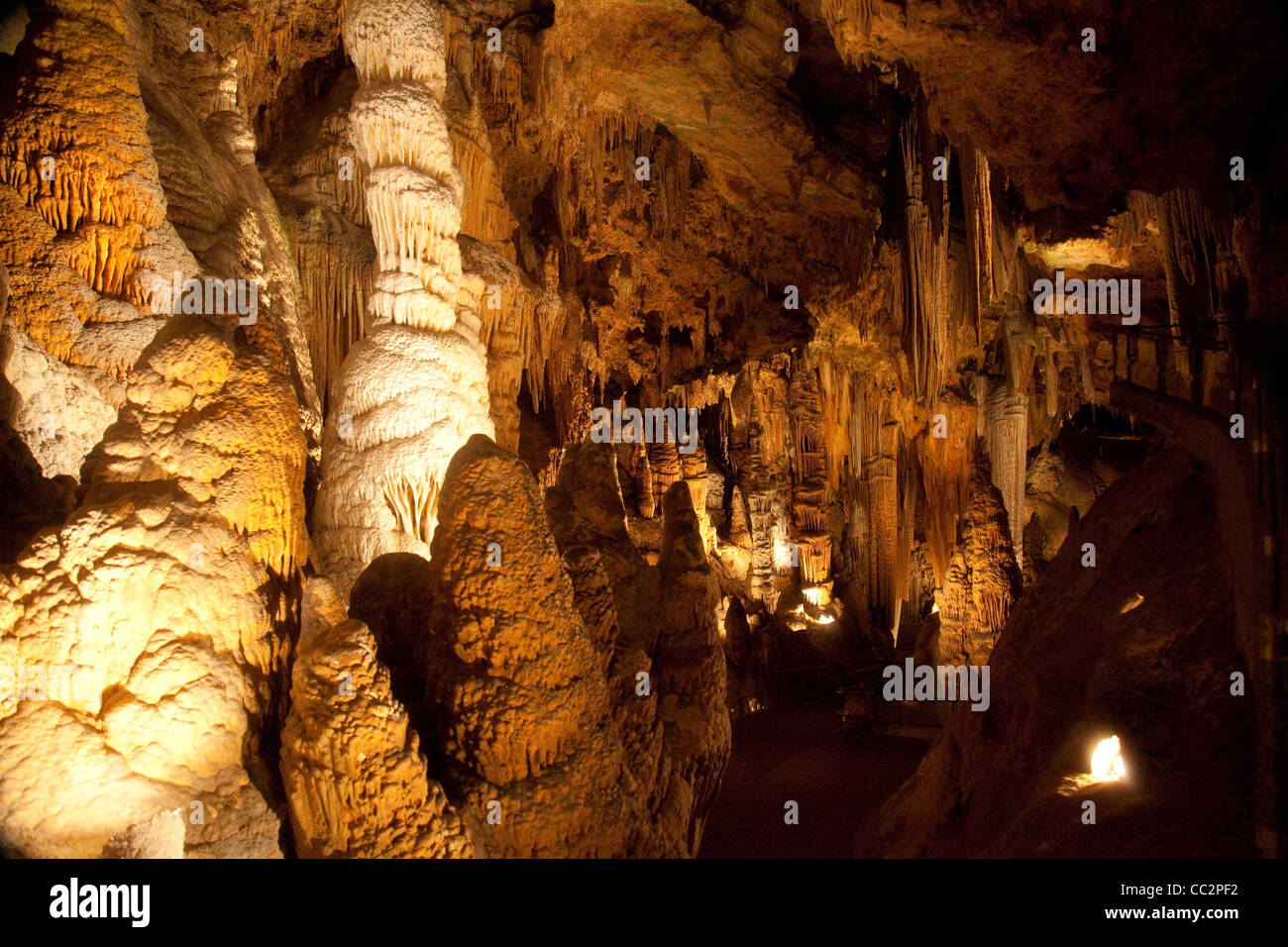 A cave with Stalagmites and stalactites Stock Photo - Alamy