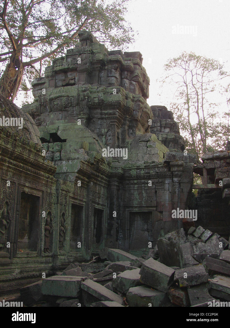 A view of Tah Prohm temple at Angkor in Cambodia Stock Photo - Alamy