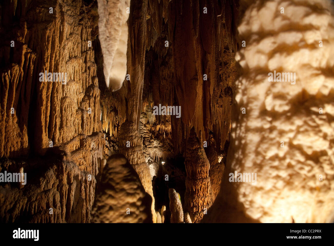 A cave with Stalagmites and stalactites Stock Photo - Alamy