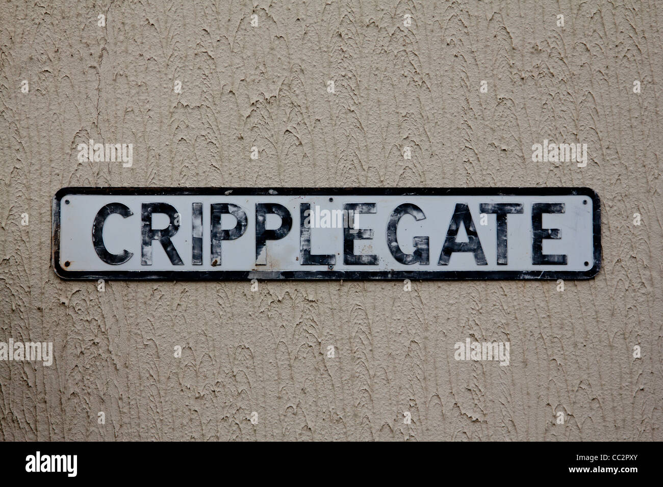 Cripplegate street sign Stock Photo - Alamy