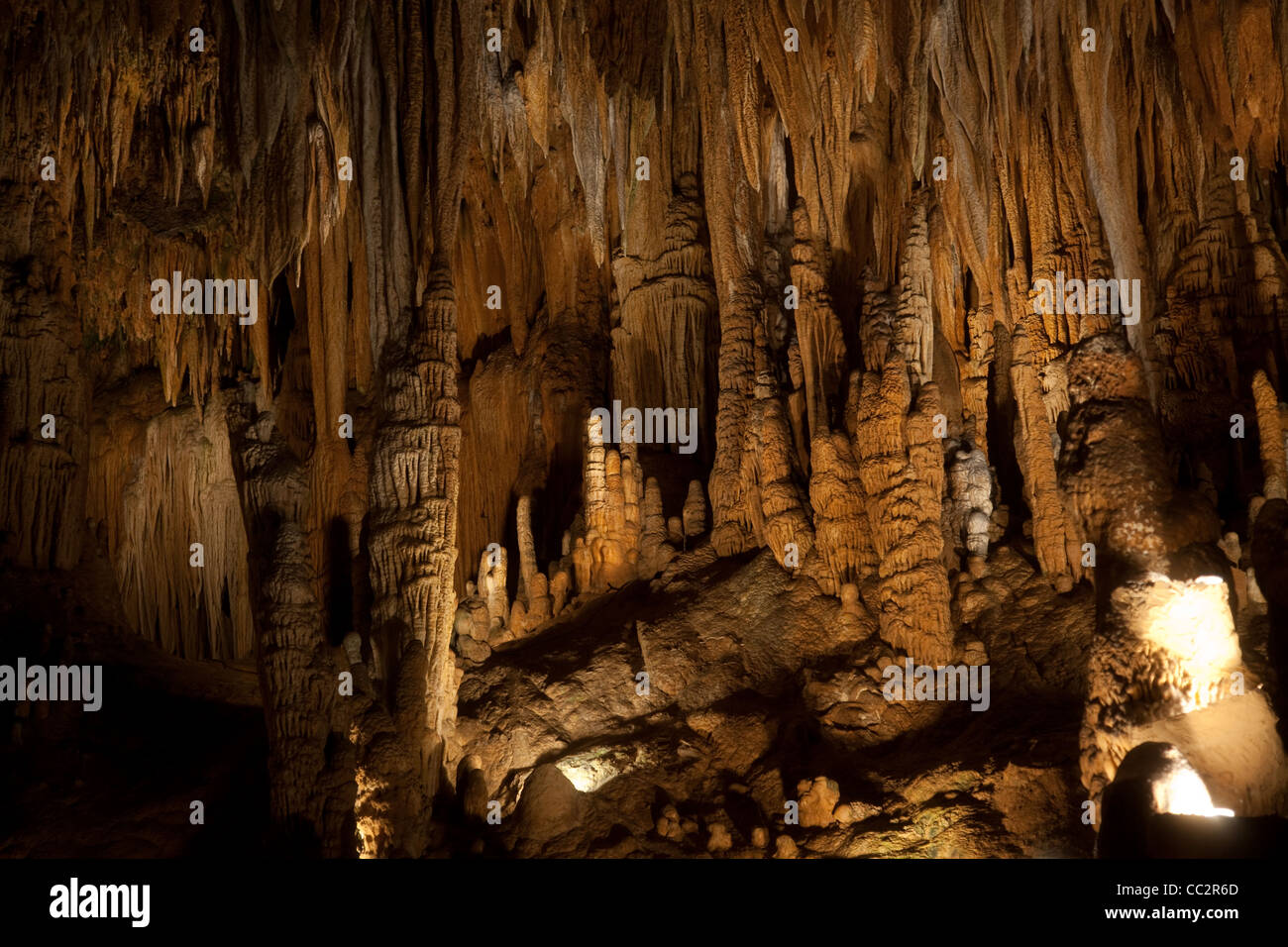 A cave with Stalagmites and stalactites Stock Photo - Alamy