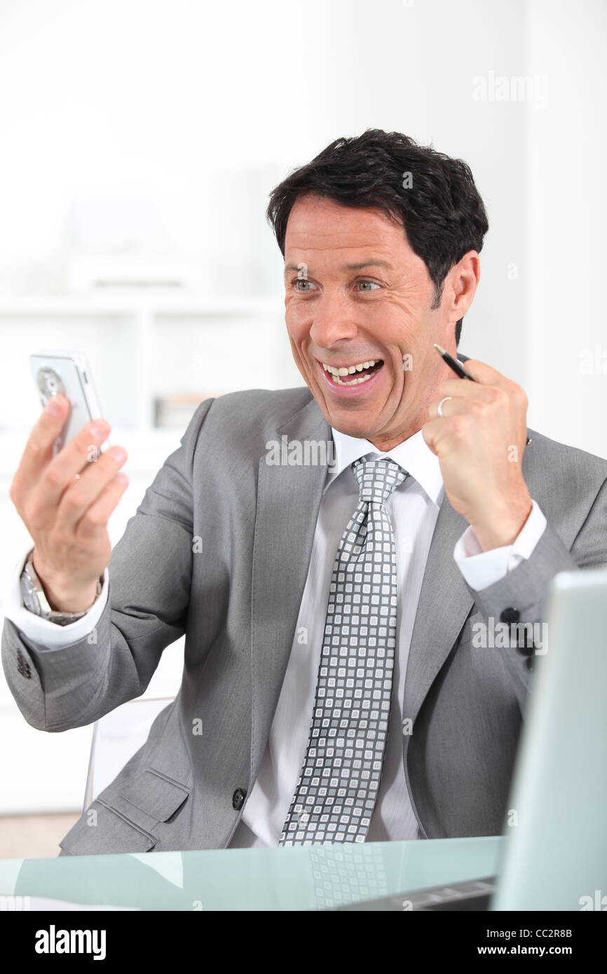 portrait of a happy businessman Stock Photo - Alamy