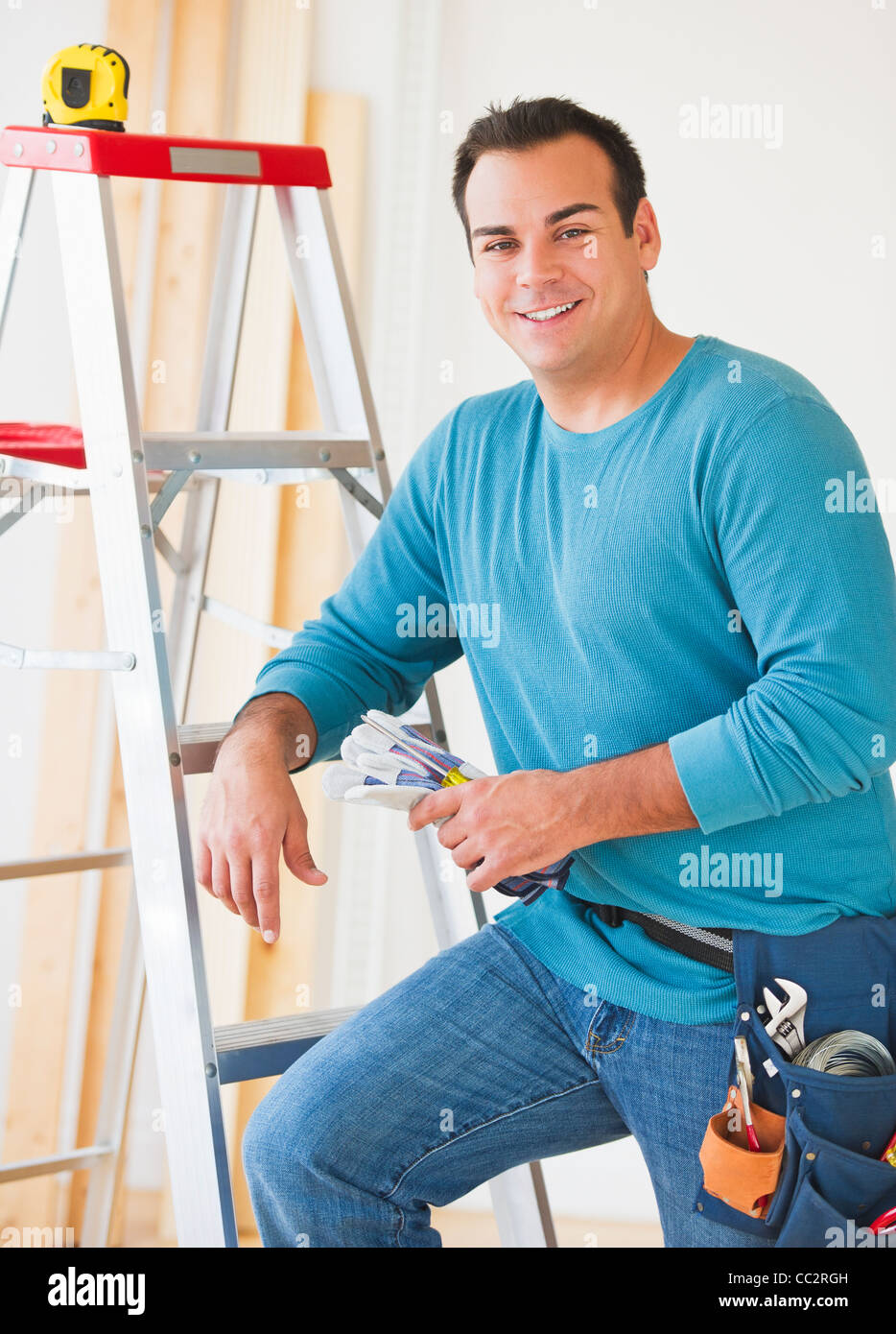 Portrait of construction worker Stock Photo - Alamy