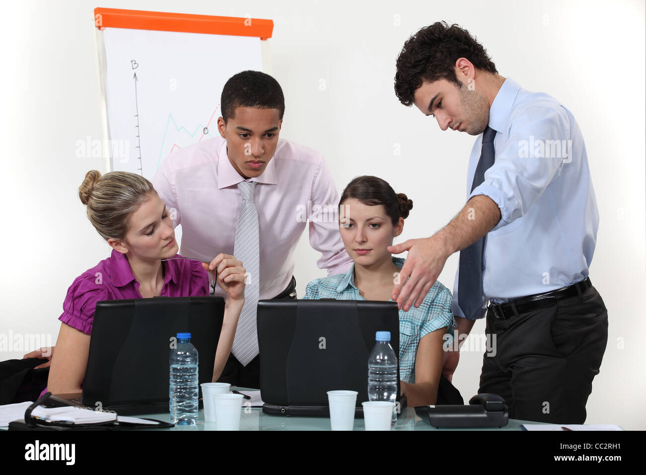 Students in sales training Stock Photo - Alamy