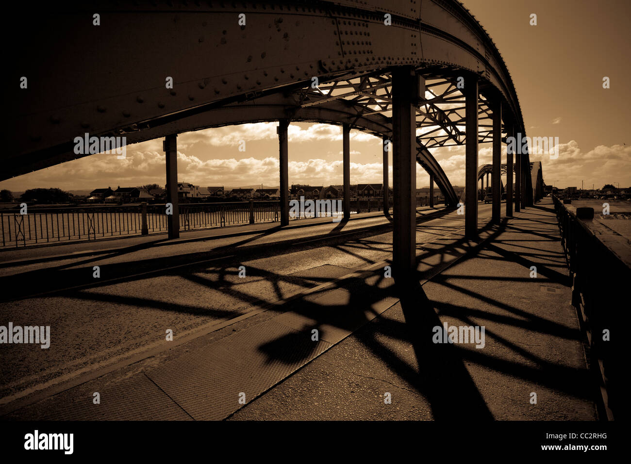 Classic old bridge over river Stock Photo - Alamy