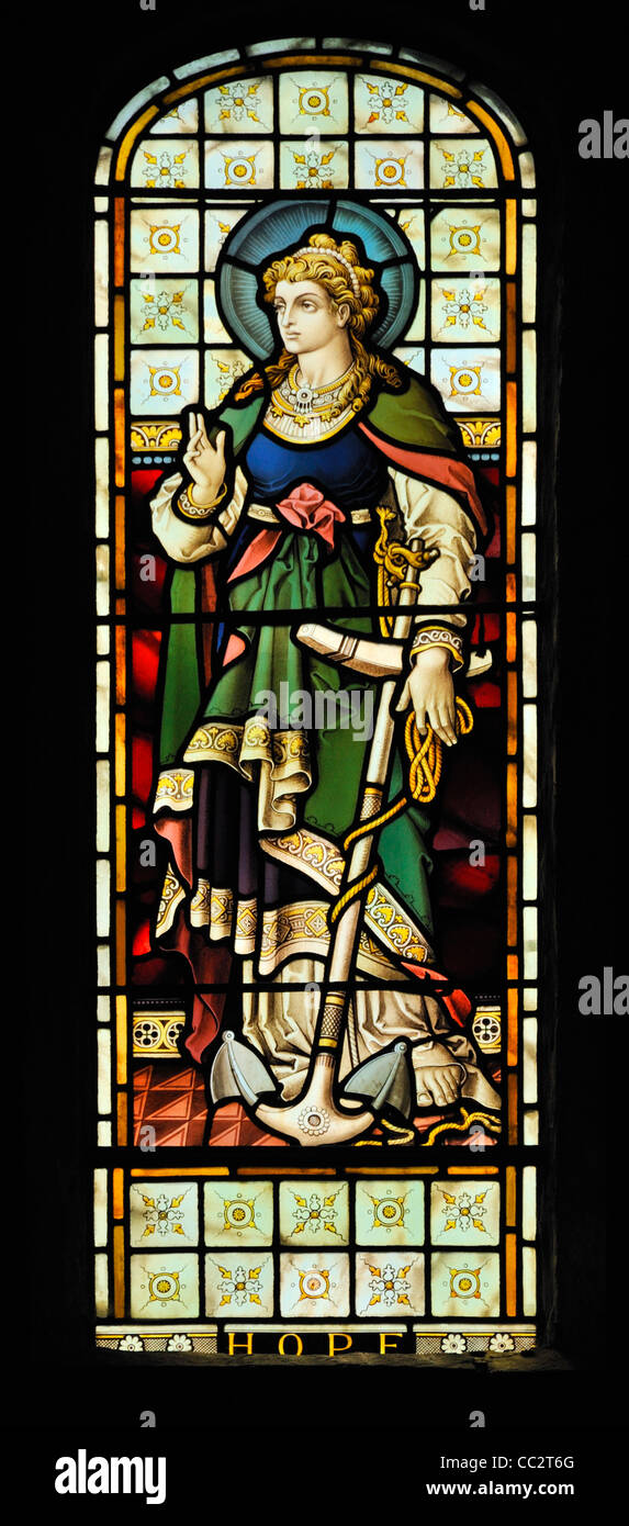 Spes hope stained glass window hi-res stock photography and images - Alamy