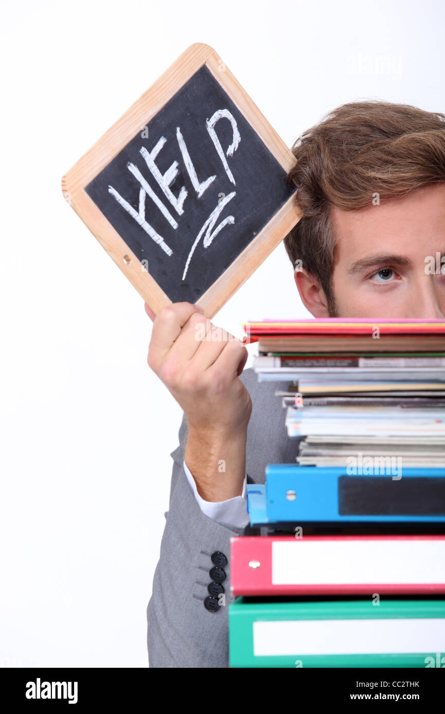 Stressed office worker Stock Photo - Alamy