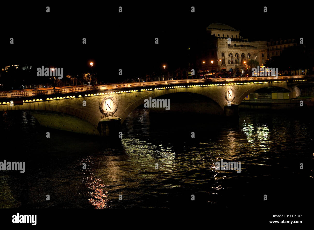 Pont au Change at night, Paris, France Stock Photo - Alamy